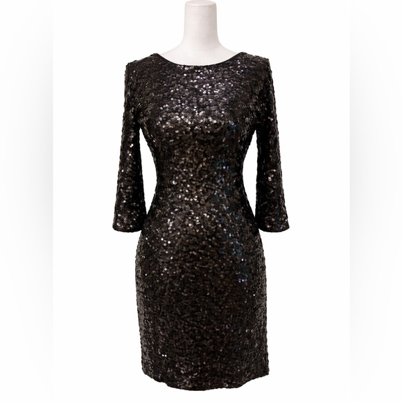 BB Dakota | Dresses | Sexy Black Sequin Bodycon Dress Curvehugging Glam ...